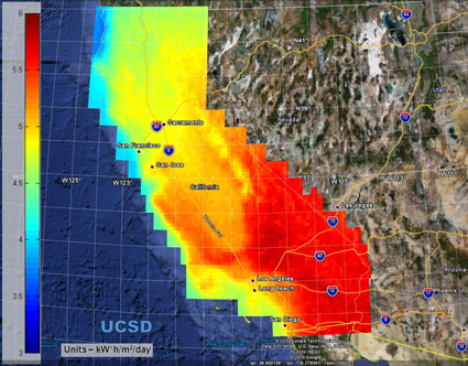 Solar Map of California | SIMCenter